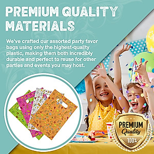 Wowfit 40 CT Party Bags – Assorted Party Favor Bags – 40 Goodie Bags in 4 Colors – Perfect for Birthdays, New Years, Graduations, Anniversaries, and More – 6.8 x 10 Inch Birthday Bags