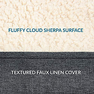 Bedsure Orthopedic Memory Foam Large Dog Bed - Dog Sofa with Removable Washable Cover & Waterproof Liner, 7 inches Height Couch Dog Beds for Large Dogs up to 75 lbs