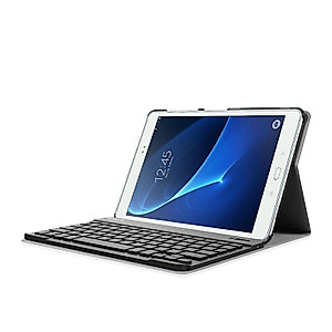Fintie Keyboard Case for Samsung Galaxy Tab A 10.1(2016 NO S Pen Version),Slim Lightweight Stand Cover w/Magnetically Detachable Wireless Bluetooth Keyboard, Black