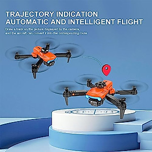 ZZKHGo Foldable FPV Drone with 1080P WiFi Camera for Adults and Kids; Gesture Control RC Quadcopter with Batteries, Gravity Sensor (Orange)