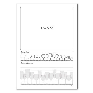 BookFactory Wine Journal/Wine Log Book/Wine Collector's Diary/Wine Tasting Notebook - Wire-O with Full Color Cover - 120 Pages (5” x 7”) (JOU-120-57CW-A(WineJournal))