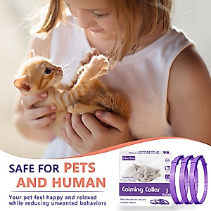 OCSOSO 3-Pack Pheromone Calming Collars for Cats Offers Long-Lasting Calming Relief - Ideal for Reducing Anxiety and Stress Related Behaviors!