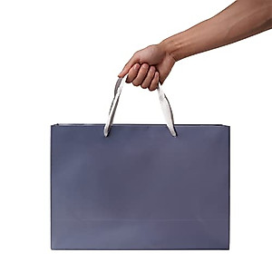 ysmile Blue Gift Bag Premium Paper Bag with Handle for Boutique Large 14" Birthday, Congratulation, Mother Day, Father Day, Valentine's Day