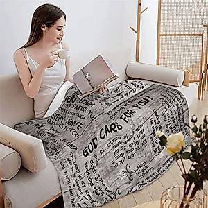 WISH TREE Christian Gifts for Men Scripture Throw Blanket Religious Spiritual Gifts with Bible Verse, Inspirational Thoughts and Healing Prayers Gift for Women Men 50"x60" (Holy Bible)