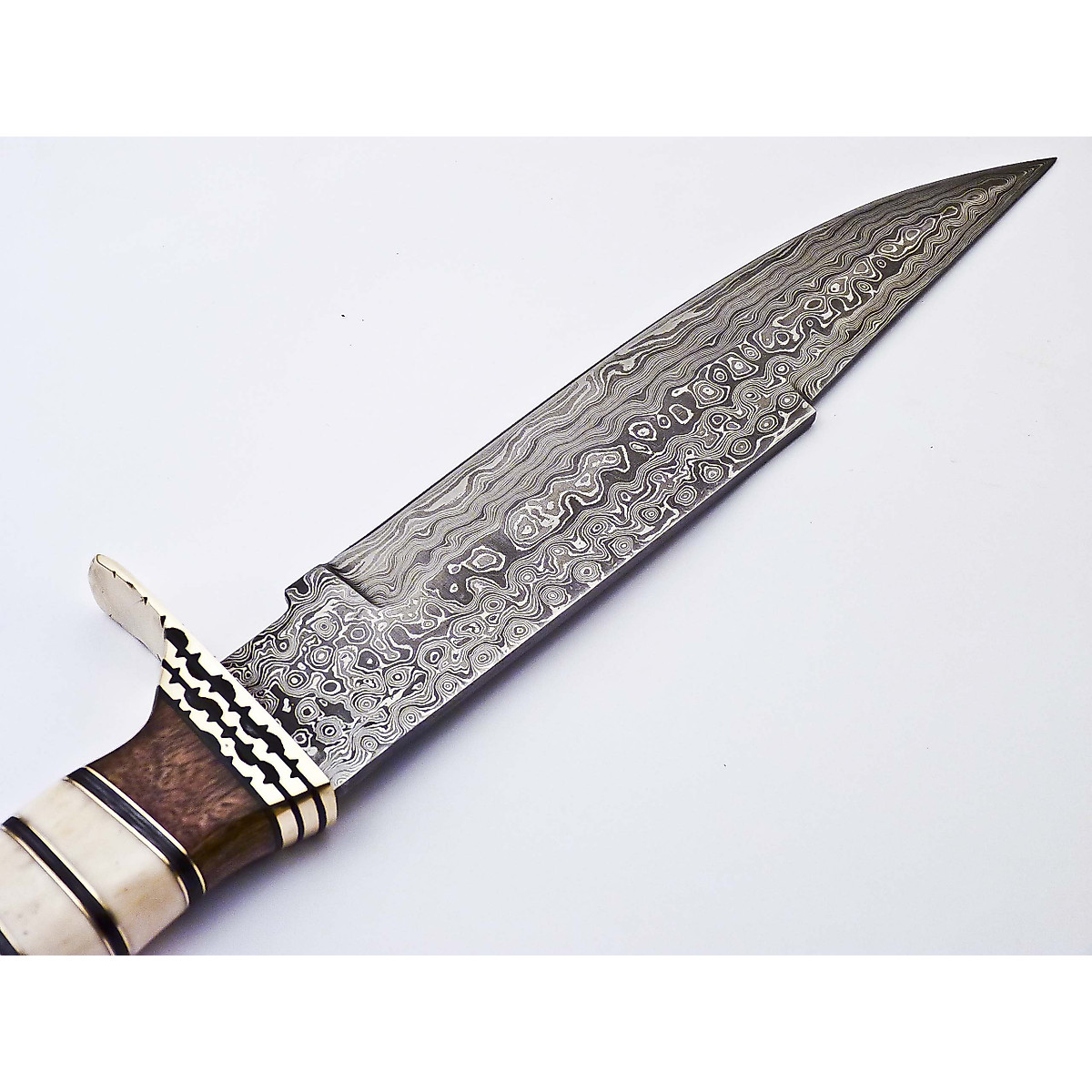 Custom Damascus Knife Hunting Knife | Best Outdoor Knife Camping Knife | Beautiful Burl Wood Handle