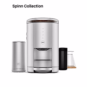 Spinn Milk Frother, Automatic Coffee Foam Maker for Latte, Cappuccino or Cold Brew, An At Home Barista Style Accessory Compatible with Spinn Coffee Machine (Silver)