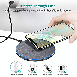 Fast Wireless Charger,20W Max Wireless Charging Pad Compatible with iPhone 16/15/14/13/12/SE/11/11 Pro/XS Max/XR,AirPods;FDGAO Wireless Charge Mat for Samsung Galaxy S24/S23/S22/Note,Pixel/LG