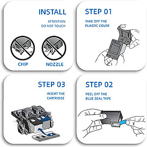 62XL Ink Cartridges Combo Pack Replacement for HP Ink 62XL Compatible for HP Envy 5660 5640 7640 7643 5540 5541 5643 7645,HP Officejet 250
