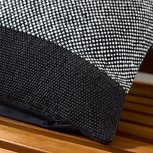 TOWN & COUNTRY TERRA Alara Indoor/Outdoor Decorative Pillow, 14"x20", Black/Ivory