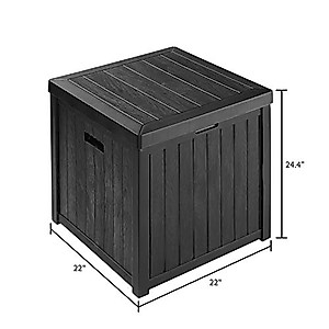 Outdoor Patio Medium Deck Storage Box Plastic Bench Box 51 Gallon Lightweight Storage Container and Organizer for Furniture Cushions,Garden Tools and Pool Toys