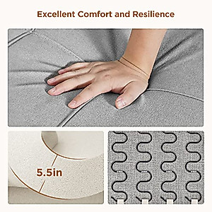 Noelse 34 Inch Sleeper Sofa Chair, 3-in-1 Convertible Sofa Chair Pull Out Chair Bed with Adjustable Backrest, Single Armchair for Living Room Apartment (Light Grey)