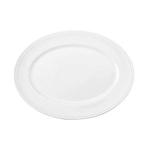 Everyday White by Fitz and Floyd Beaded Serving Bowl and Platter Set, 2-Piece