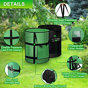 MEKOLIFE Grow Bags 6Pack - 10 Gallon Potato Grow Bags with Window to Harvest, Thickened Fabric Pots with Handles, Garden Bags to Grow Vegetables, Potatoes Tomato Chili Carrot