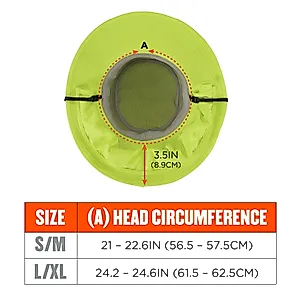 Ergodyne Ranger Hat-Neck Shade, Lime, L/XL