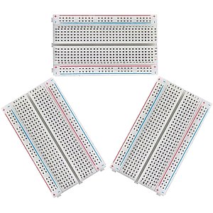 risingsaplings 3pcs Breadboard Prototype Board 400 Points Holes Universal Ties breadboard Experiment PCB Small for Arduino Project Raspberry pi DIY Power Rails Easy to use