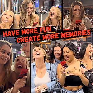 Fun Drinking Game for Parties: 150 Hilarious Dares & Risky Questions for Adults Games Nights - Adult Cards for Party Pregames, College or Bachelorette