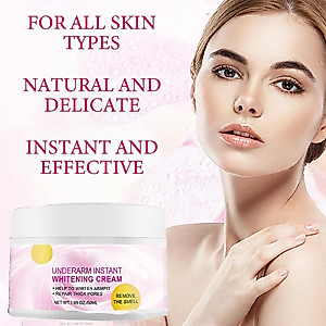 Kunnozz Underarm Instant Whiten Cream, Underarm Whiten Cream, Intense Lightening Skin Cream, Body Whiten Cream, Whiten Cream Dark Areas