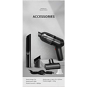 LIKOVSCI 120W High Power Car Vacuum Cleaner Cordless Rechargeable 8000Pa Small Handheld Vacuum for Wet/Dry/Car/Home/Office/Pet Hair/Computer