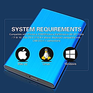 Prode 2.5 Inch Ultra Slim USB 3.0 Portable External Hard Drive 2TB for PC and Mac (2 tb, red)