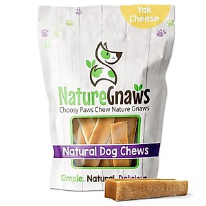 Nature Gnaws Yak Chews for Dogs - Premium Natural Hard Cheese Bones - Long Lasting Dog Chew Treats for Agressive Chewers - Rawhide Free - 1lb
