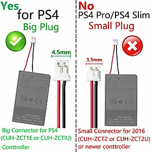 GMRBOO Replacement Battery for Sony PS4 Pro DualShock 4 Controller Rechargeable Battery CUH-ZCT2 or CUH-ZCT2U