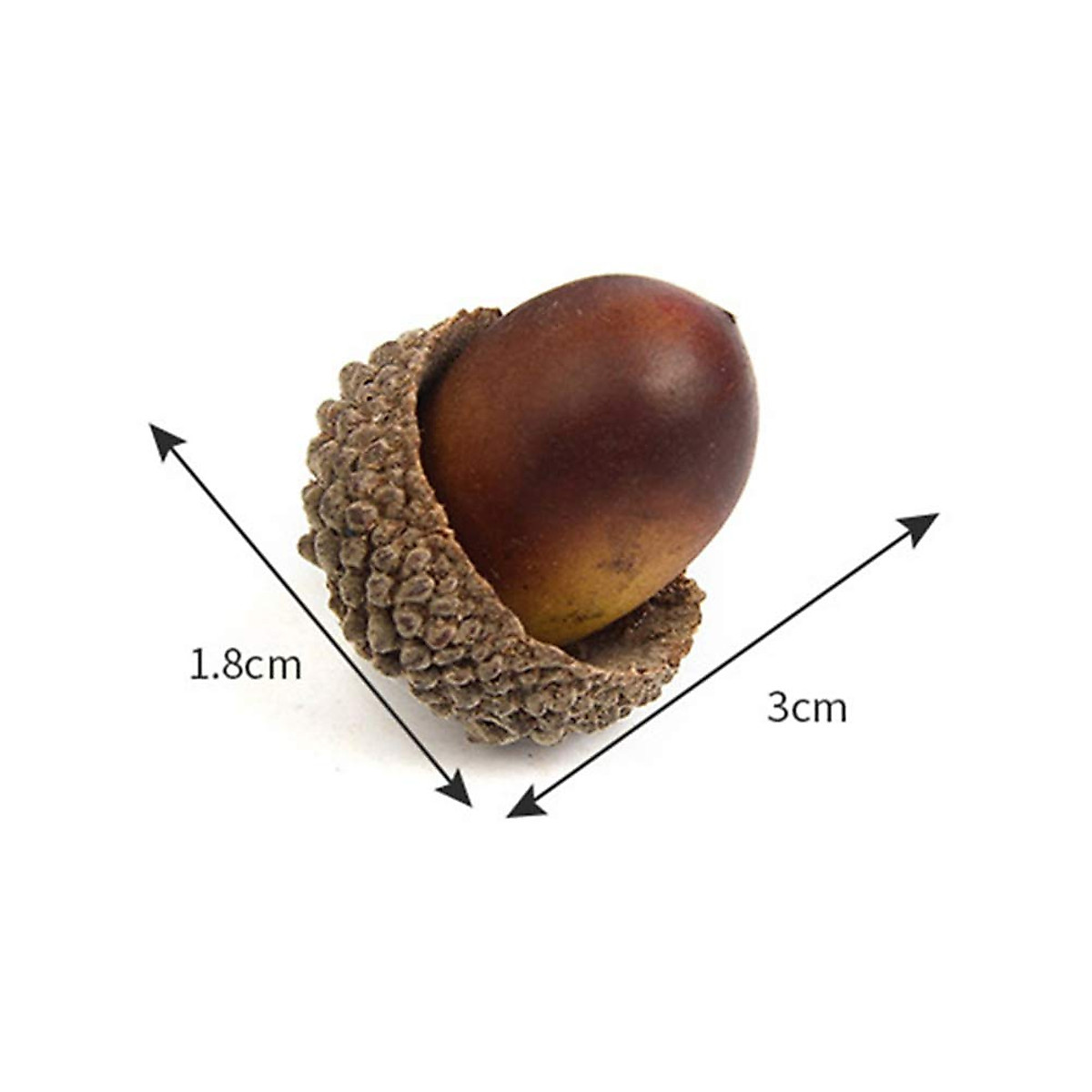 Artificial Acorns 60pcs Lifelike Simulation Acorn with Natural Cap Small Lifelike Acorns Simulation Fruit Props for DIY Crafting Wedding Festival Party Favor