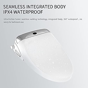 LEIVI Smart Bidet Toilet Seat with Wireless Remote and Side Panel, Multiple Spray Modes, Adjustable Heated Seat, Warm Water and Air Dryer, Auto LED Nightlight, Elongated