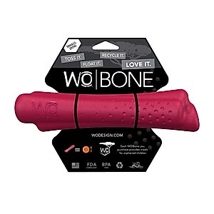 Wo Bone Dog Toy Cranberry Small