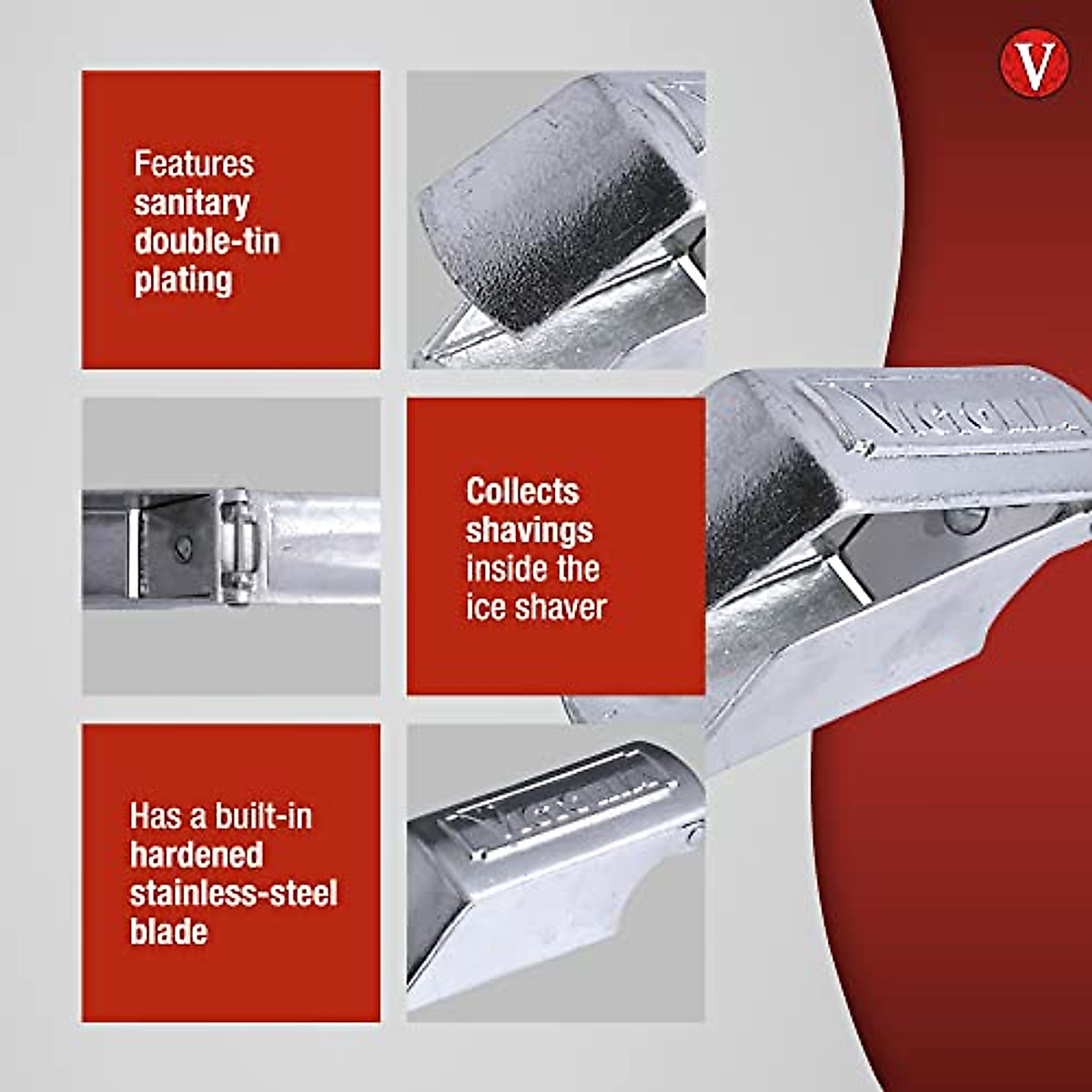 Victoria Cast-Iron Ice Shaver, Margarita, Mexican, and Italian Ice Maker, Made in Colombia