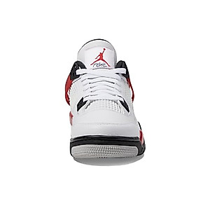 Jordan Boy's Air 4 Retro (Big Kid) White/Fire Red/Black/Neutral Grey 7 Big Kid M