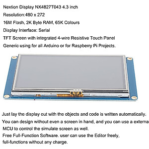 Ferwooh Nextion 3.5'' Display NX4832T035 Resistive Touch Screen + 4.3" NX4832T043 HMI TFT LCD Module