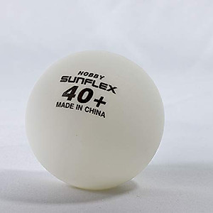 Sunflex Hobby Table Tennis Balls Pack of 12 Ping Pong Balls - Plastic 40+ Table Tennis Recreational Training Balls - Available in Two Colors - White and Orange