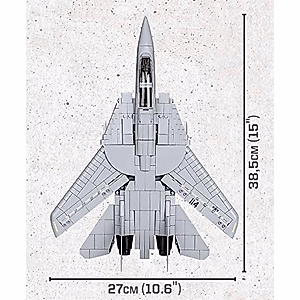 COBI Top Gun F-14A Tomcat Fighter Plane - 1:48 Scale 754 Piece Building Set with Maverick and Goose Figures