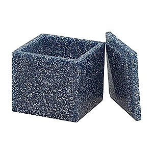Rhinestone Cotton Ball Holder, Elegant Jar Dispenser for Cotton Ball Bathroom Storage, Powder Room Cotton Canister Storage, Sold Individually Ice