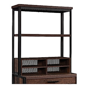 Sauder Briarbrook Engineered Wood and Metal Utility Hutch in Barrel Oak