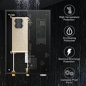 Airthereal Electric Tankless Water Heater 18kW, 240Volts - Endless On-Demand Hot Water - Self Modulates to Save Energy Use - Small Enough to Install Anywhere - for 2 Showers, Evening Tide series