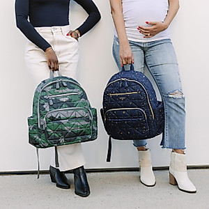 TWELVElittle Companion DiaperBag Backpack (Camo Print) 3.0 *NEW* - Includes Changing Pad & Stroller Clips. Insulated pockets. Fashionable Diaperbag Backpack