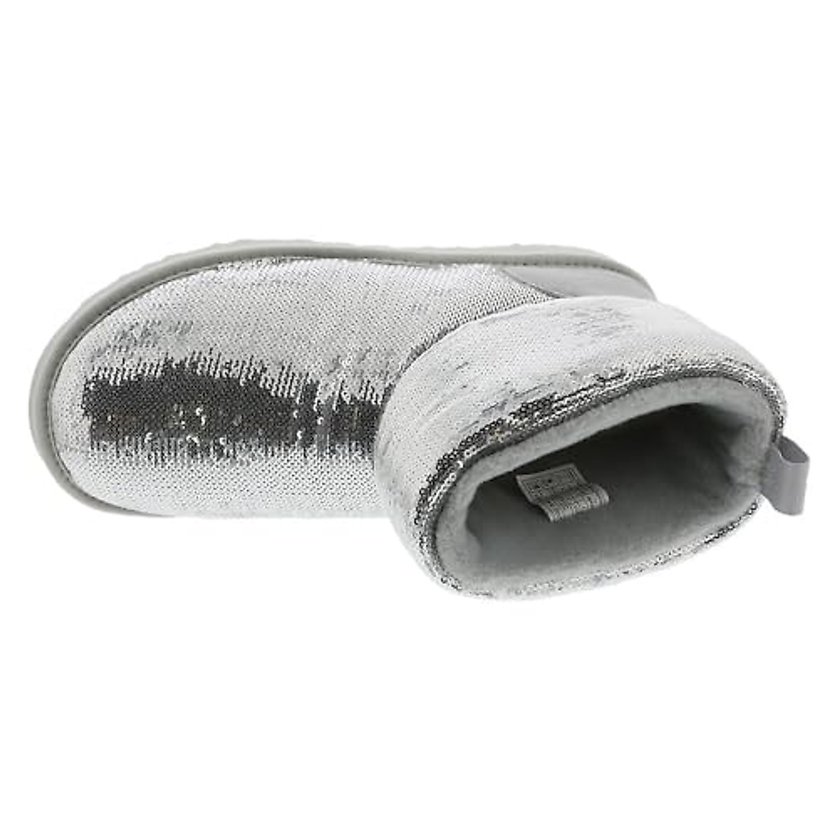 UGG Unisex-Child Classic Mini Mirror Ball Boot, Silver, 9 Toddler