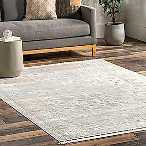 nuLOOM Elyse Vintage Floral Area Rug, 5' x 8', Ivory