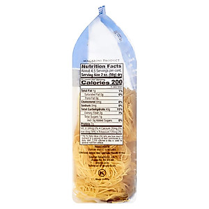 DeLallo Capellini Egg Pasta Nests, Angel Hair Long-Cut Pasta, 8.8oz Bag