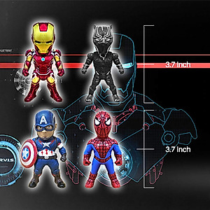 Action Figures, Anime Figures, Mini Action Figures for Boys, 6 Pack Hero Series Set Figures with Bases, PVC Figure Doll with 6 Popular Classic Characters Figures Ages 3 and up