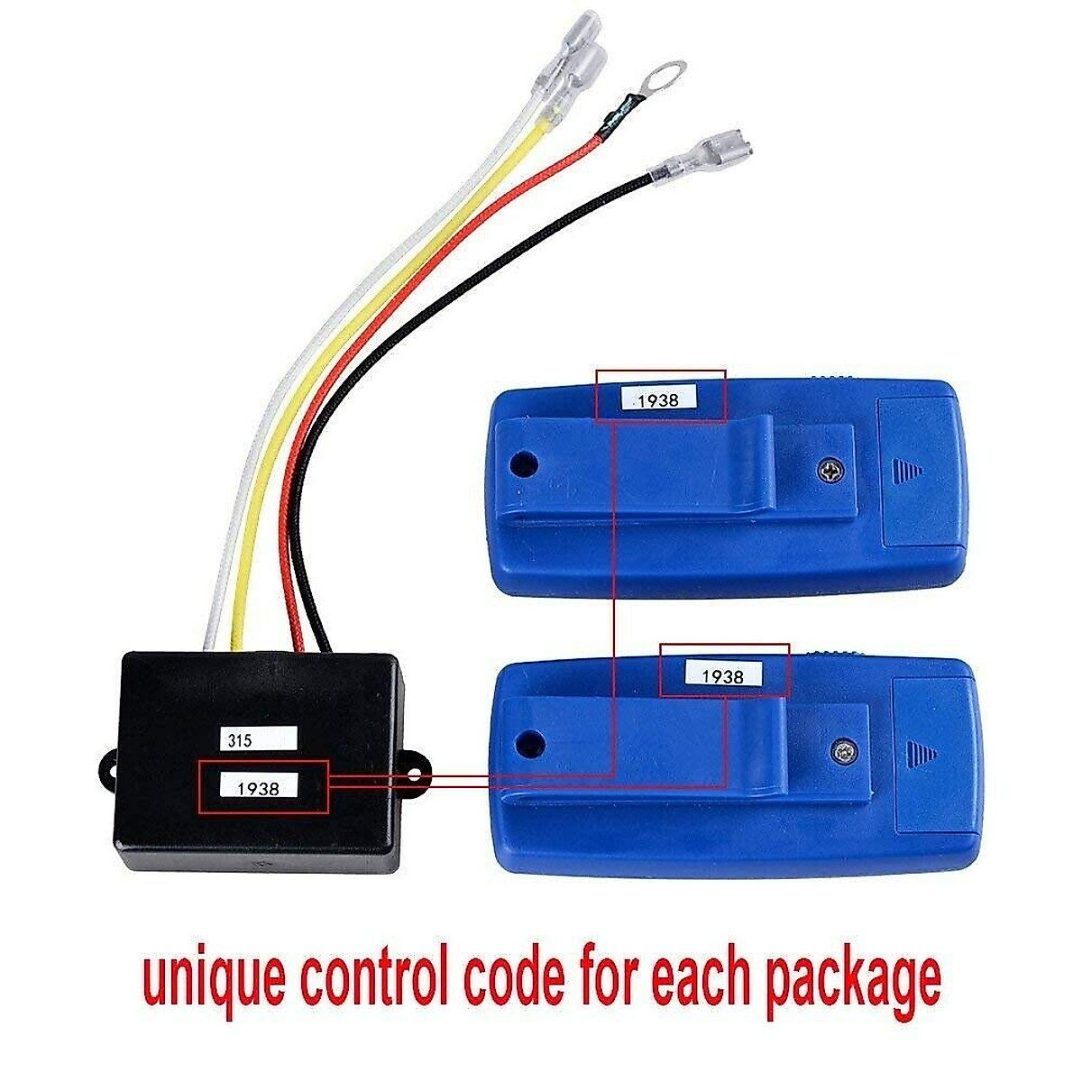24V 500A Winch Solenoid Relay w/ 2-pk Remote Control for 6000lb to 12000lb Winch