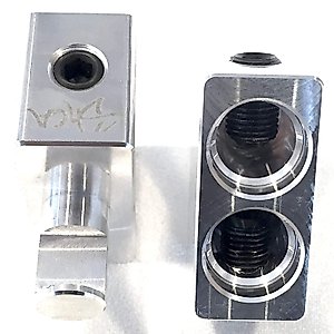 Pair of Sky High Car Audio Dual 1/0 Gauge to 1/0 Gauge Amp Input Reducers