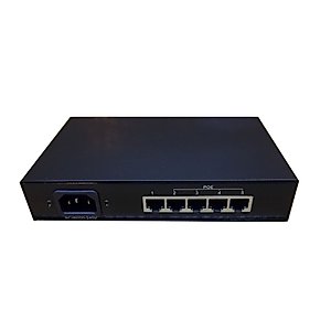 EZ-IP 4 Port POE Network Switch unmanaged 802.3af 5 Port Total 10/100 ethernet RJ45 for IP Cameras and Phone Systems 15.4w Each Port 65W Total