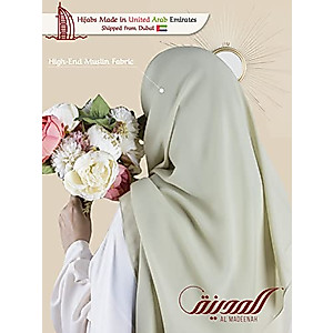 AL MADEENAH Hijab For Women and Hijab Underscarf Set Muslin Hijab Scarfs For Women and Undercap Kit | Hijab Underscarf L80 x W28 | Hajib for Women, Kit 2 pieces Hijab for Women and UnderCap (Olive)