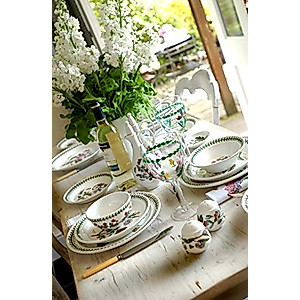 Portmeirion Botanic Garden Soup Bowl | Set of 6 Bowls with Assorted Motifs | 6.5 Inch | Made from Fine Earthenware | Microwave and Dishwasher Safe | Made in England