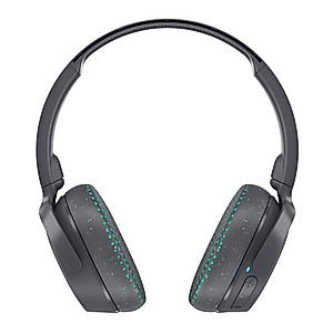Skullcandy Riff On-Ear Wireless Headphones, 34 Hr Battery, Microphone, Works with iPhone Android and Bluetooth Devices - Grey