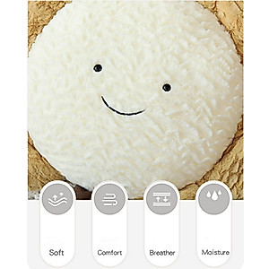 JOSON Cozy Sun Pillow Star Moon Sofa Cushion, Soft Bedside Plush Decorative Pillow, can be Used as a Birthday, for Children and Girls (15.7in, Sun)