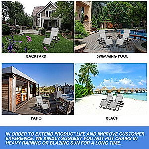 Artist hand 350LBS Capacity Zero Gravity Heavy Duty Outdoor Folding Lounge Chairs w/Snack Tray,Lawn Patio Reclining Chairs-XL Size (Extra-Wide Seats) Grey