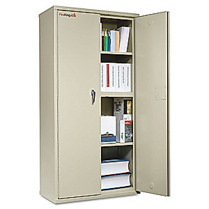 Fireking Fireproof Storage Cabinet Cf7236-Dpa, 1-Hour Fire Rating 36 X 19-1/4 X 72 Parchment